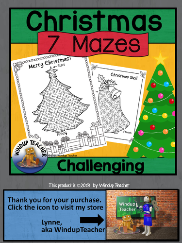 Christmas Mazes | Challenging Puzzles | Teaching Resources