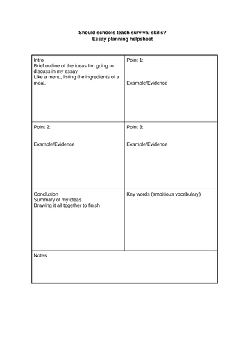 Survival skills reading and writing unit | Teaching Resources