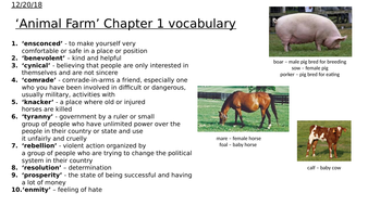 'Animal Farm' vocabulary | Teaching Resources