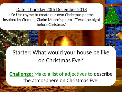Christmas Eve Poetry lesson using The Night Before Christmas poem ...