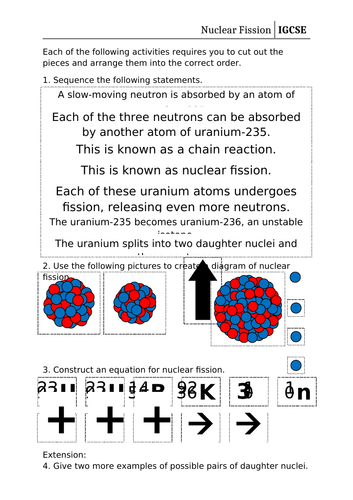 Atomic Structure - Lessons 15 & 16 - Fission (Triple Only) | Teaching ...