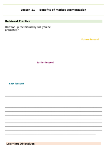 OCR GCSE 9-1 Business 2017 Spec - Unit 2: Marketing - Lesson 11 ...