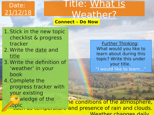 KS3 What is Weather? Whole Lesson | Teaching Resources