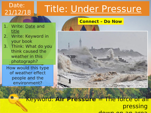KS3 Air Pressure & Weather - Whole Lesson | Teaching Resources