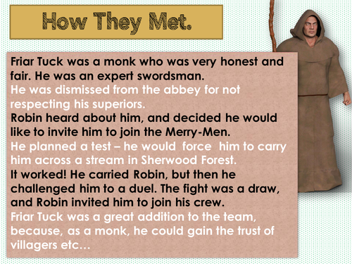 ROBIN HOOD LEGEND-UKS2- LESSON 1 - Character and setting. | Teaching ...