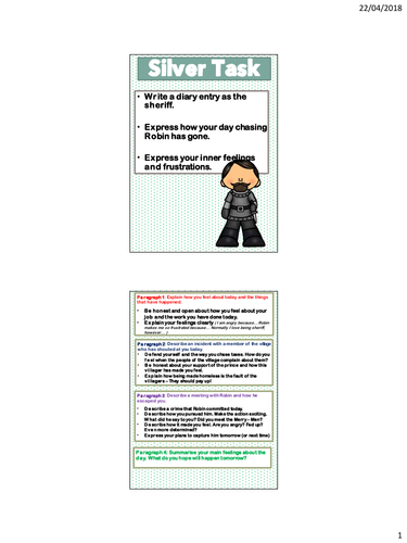 ROBIN HOOD LEGEND-UKS2- LESSON 2 - Understanding of Plot | Teaching ...