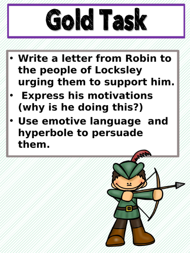 ROBIN HOOD LEGEND-UKS2- LESSON 2 - Understanding of Plot | Teaching ...