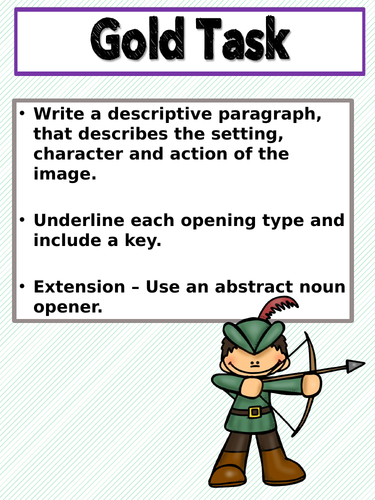 ROBIN HOOD LEGEND-UKS2- LESSON 7- Vary Openers. | Teaching Resources