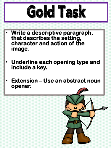 ROBIN HOOD LEGEND-UKS2- LESSON 7- Vary Openers. | Teaching Resources