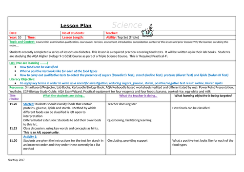 Food Tests (AQA 9-1 Required Practical 4) | Teaching Resources Food Tests (AQA 9-1 Required Practical 4) | Teaching Resources
