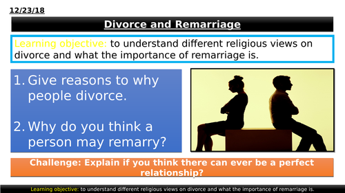2.5.5 - Divorce and Remarriage | Teaching Resources