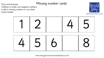 Missing Number cards | Teaching Resources