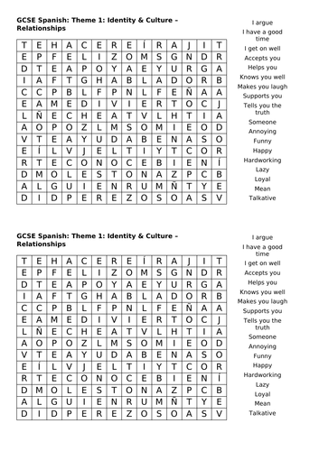 GCSE Spanish word searches Modules 1-4 | Teaching Resources