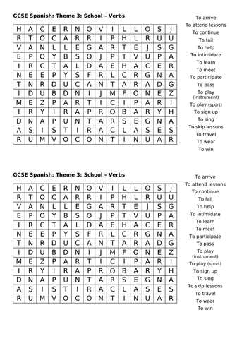 GCSE Spanish word searches Modules 1-4 | Teaching Resources