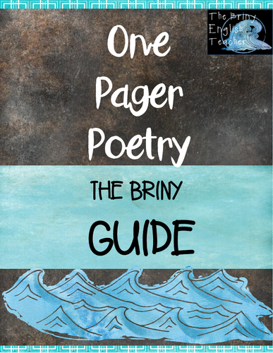 One Pager Poetry Revision Guides | Teaching Resources
