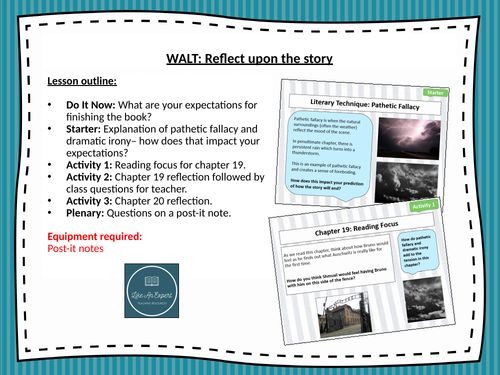 Boy in the Striped Pyjamas - Chapters 17 - 20 (TWO FULL LESSONS ...