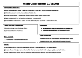 Reduce workload! Whole class feedback template | Teaching Resources