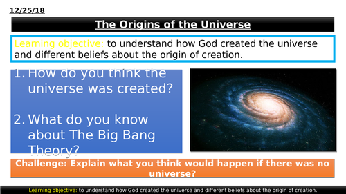 2.6.1 - The Origins of the Universe | Teaching Resources