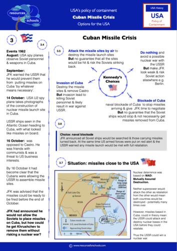 Cold War: USA's policy of containment - Korea, Cuba and Vietnam ...