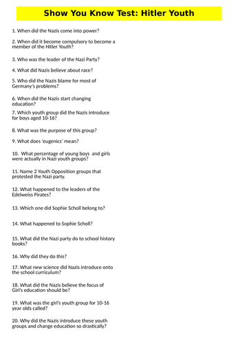 Hitler Youth BUNDLE | Teaching Resources