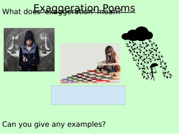 Exaggeration Poetry (2-3 lessons) | Teaching Resources