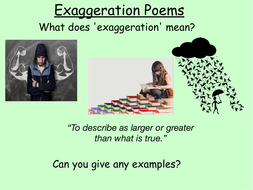 Exaggeration Poetry (2-3 lessons) | Teaching Resources