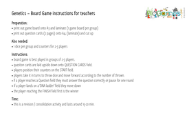 Genetics - Board Game (KS3/4) | Teaching Resources