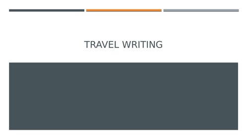 Travel Writing | Teaching Resources