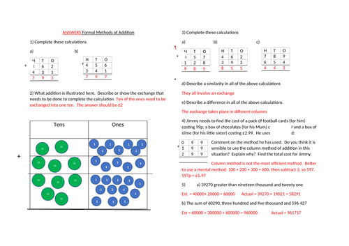 Year 7 Mastery - Formal Methods of Addition | Teaching Resources