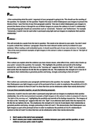 PEER Paragraph Structure Breakdown With Example | Teaching Resources