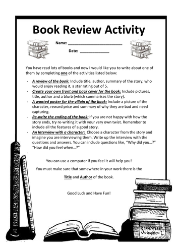 Book Review Activities | Teaching Resources