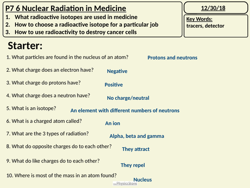 KS4 GCSE Physics AQA P7 Radioactivity (Physics Only) - 4 PowerPoints ... KS4 GCSE Physics AQA P7 Radioactivity (Physics Only) - 4 PowerPoints ...