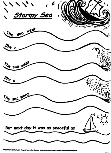 Stormy Sea Poetry Frame + Guide | Teaching Resources