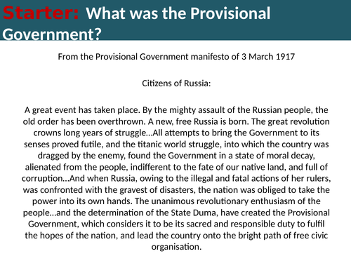 Edexcel 9-1 iGCSE Tsarist and Communist Russia | Teaching Resources