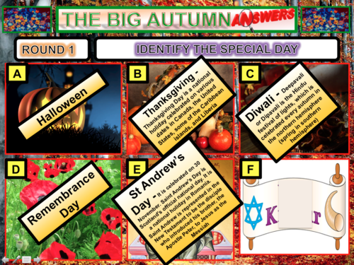 Autumn Season Quiz | Teaching Resources