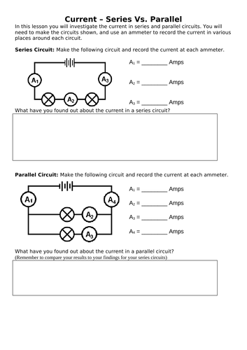 Series & Parallel Circuits | Teaching Resources