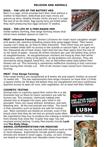 ANIMAL STATUS & USE | Teaching Resources