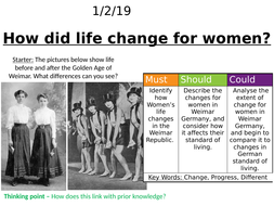 Edexcel: 31 Weimar Germany: Women in Weimar Germany | Teaching Resources