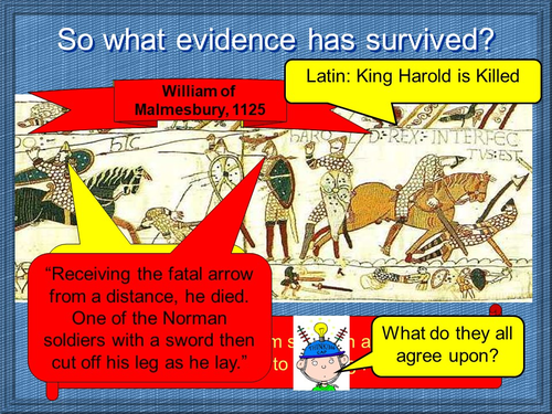 How did King Harold die - Source Analysis | Teaching Resources