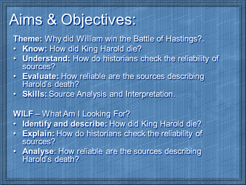How did King Harold die - Source Analysis | Teaching Resources
