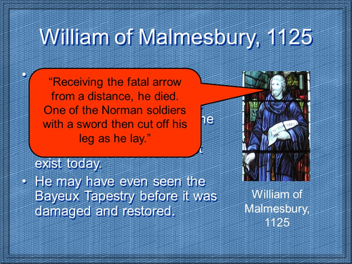 How did King Harold die - Source Analysis | Teaching Resources