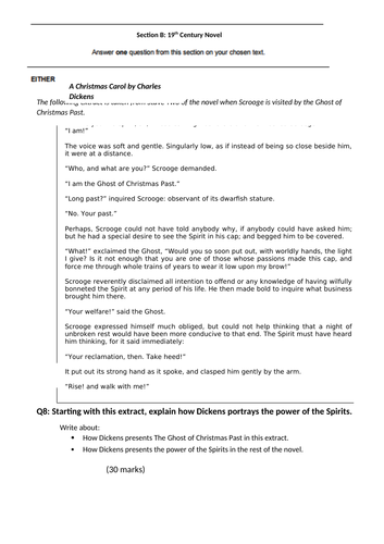 A Christmas Carol practice papers | Teaching Resources