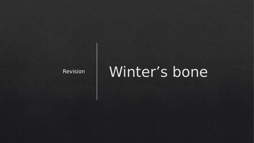 Winters Bone film A Level Eduqas resource current 2022 2023 | Teaching ...