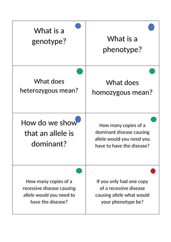 47 revision flashcards Inheritance and variation AQA GCSE ...