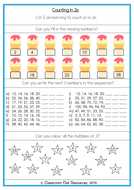 Year 2 Maths: Counting in 2s, 5s and 10s worksheets | Teaching Resources