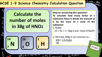 100 GCSE Chemistry (Science) Mole Calculation Questions | Teaching ...