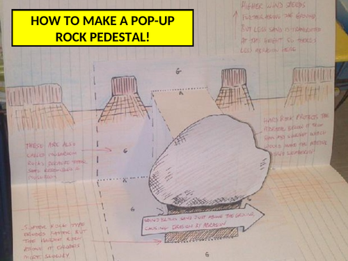 Pop-up rock pedestal - worksheet & demo | Teaching Resources