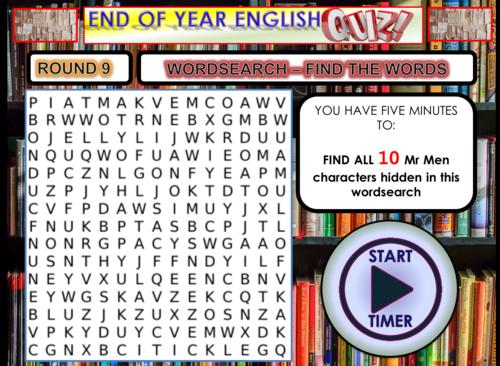 English Quiz End of Year Quiz | Teaching Resources