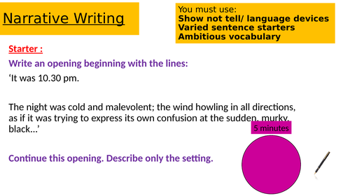 Narrative writing activities | Teaching Resources