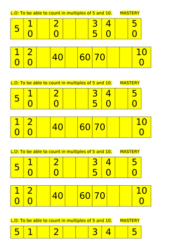Year 2 White Rose Maths Hub 5s and 10s | Teaching Resources